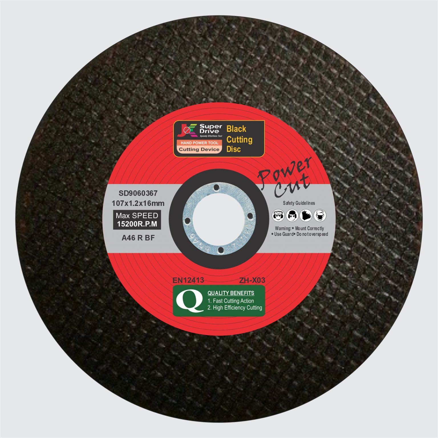 4” Power Cut Black Cutting Wheel - JK Maini Precision Technology Limited